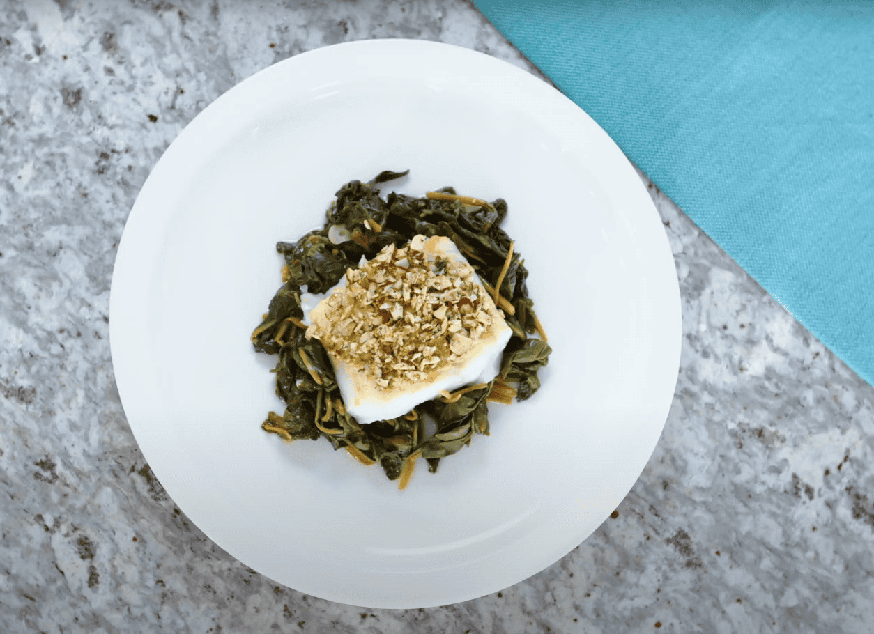 Recipe: Almond Crusted Fish and Spinach | Kettering Health